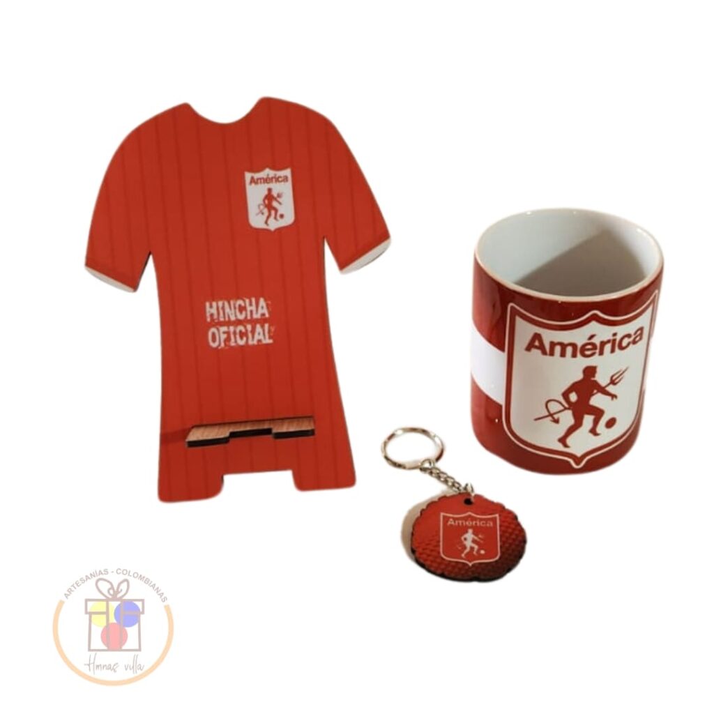 Portacelular , llavero y Mug America de Cali - artesanias tipicas ...