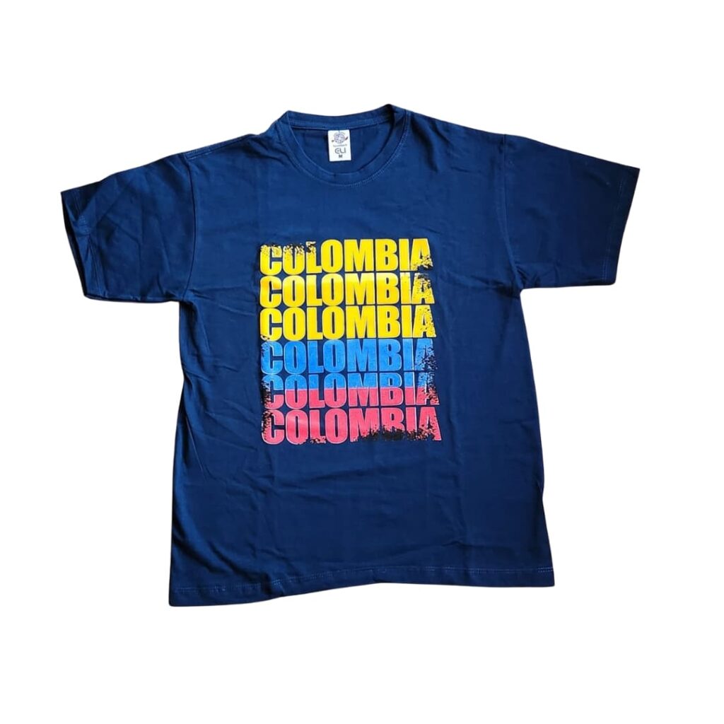 Camiseta Estampada Colombia - artesanias tipicas colombianas